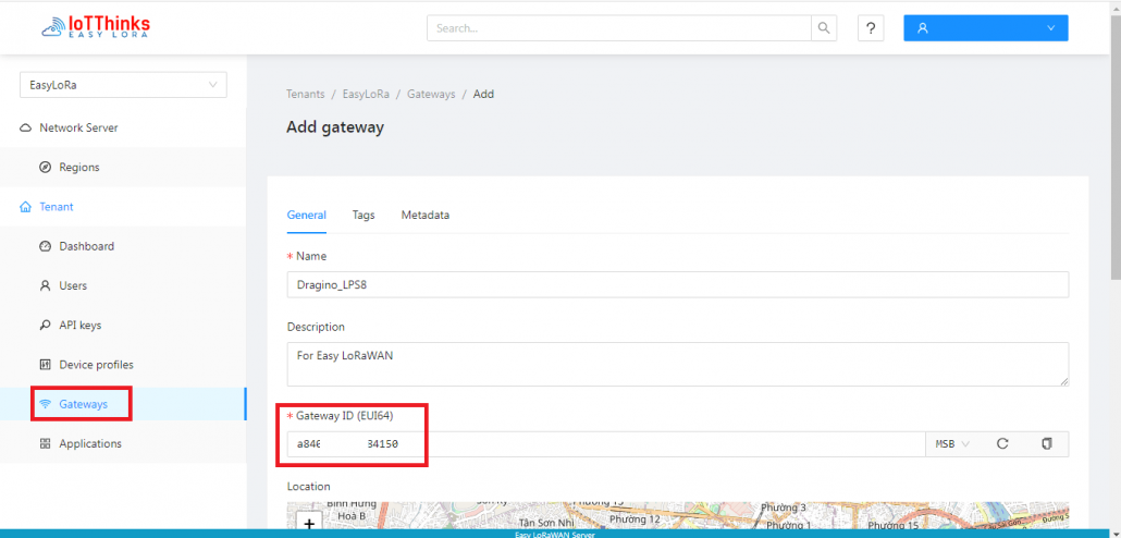 Add a LoRaWAN gateway into Easy LoRaWAN Cloud - IoTThinks.com
