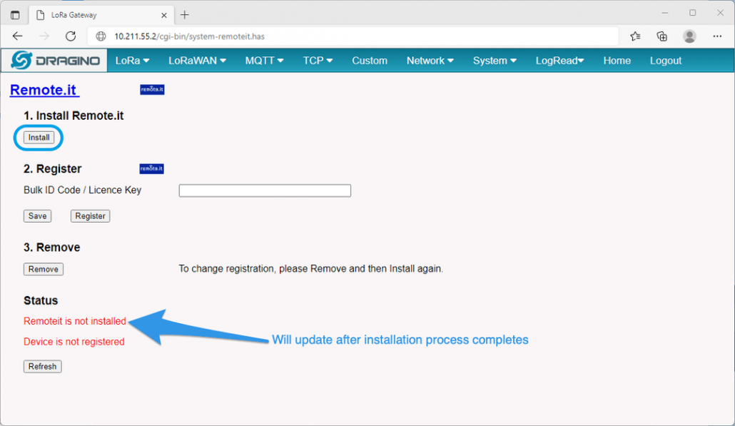 Configure Remote Control for Dragino gateways - IoTThinks.com