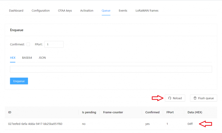 Send a downlink command from Easy LoRaWAN Cloud to a node - IoTThinks.com