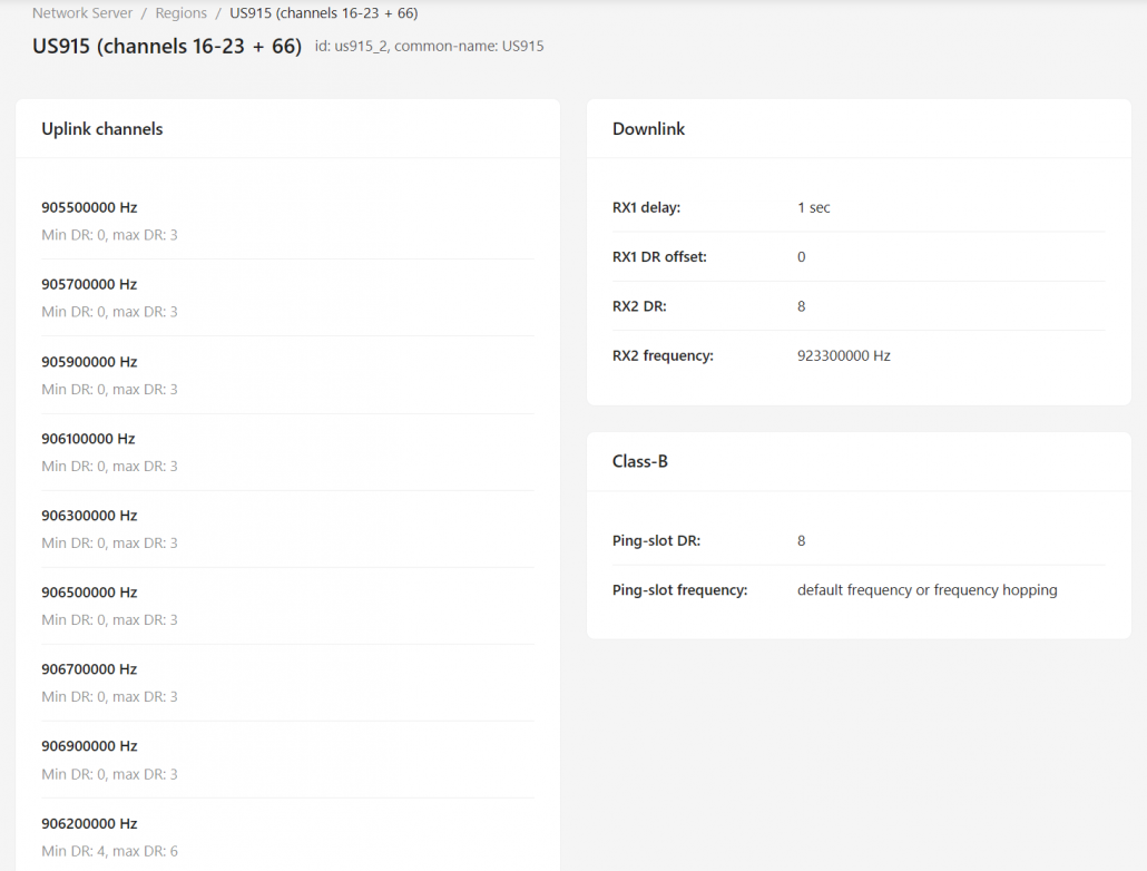 Easy LoRaWAN supports US915 for US and Mexico